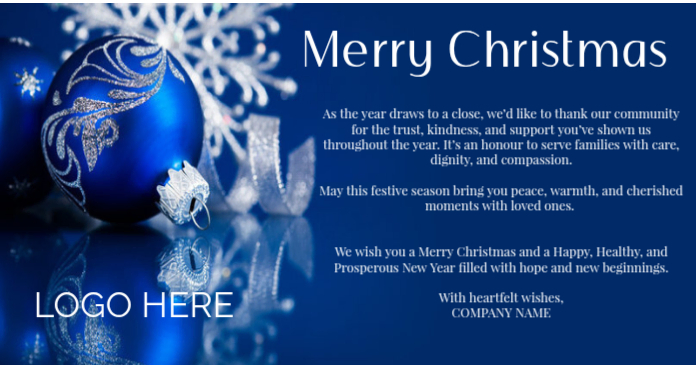 Blue Joyful Christmas Facebook Shared Image Template | PosterMyWall