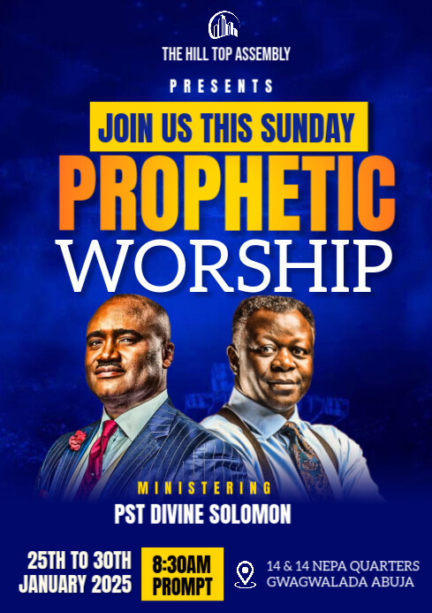 Copy of Blue Joyful Church Flyer A4 | PosterMyWall