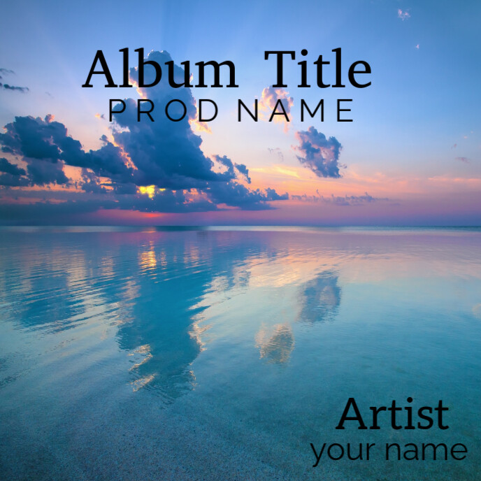 Blue Joyful Cloudy Album Cover Template | PosterMyWall