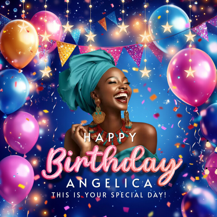 Modèle Blue Joyful Colorful And Sparkling Instagram Post | PosterMyWall