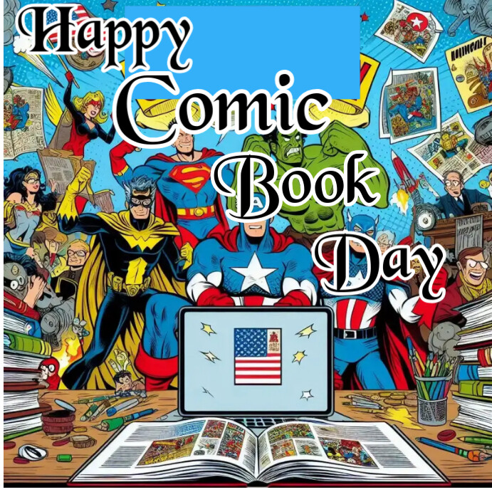 Copy of Blue Joyful Comic Book Day Instagram Post | PosterMyWall