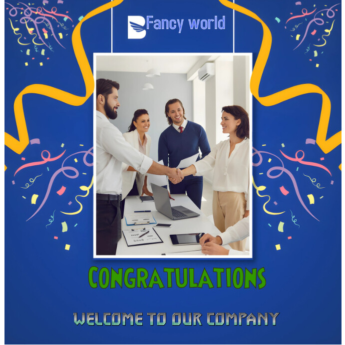 Blue Joyful Congratulations Instagram Post Template | PosterMyWall