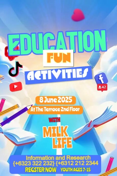Copy of Blue Joyful Educational Fun Activities Poster | PosterMyWall