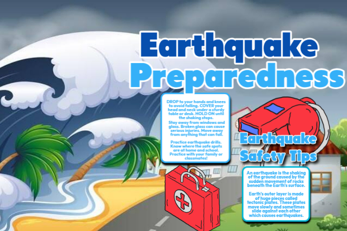Blue Joyful Emergency Preparedness Poster Template | PosterMyWall