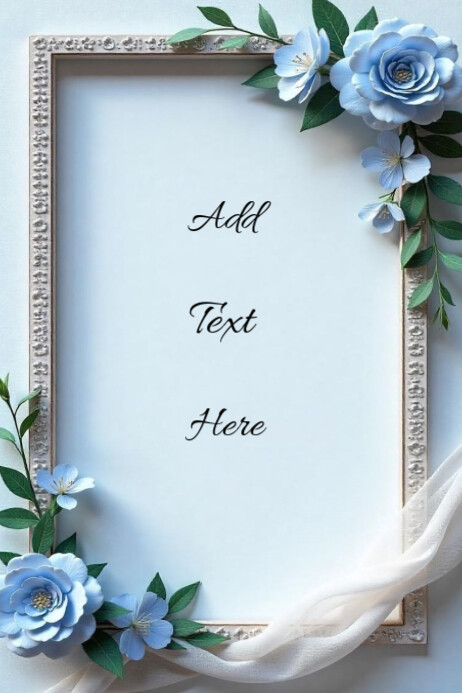 Blue Joyful Floral Background Poster Template | PosterMyWall