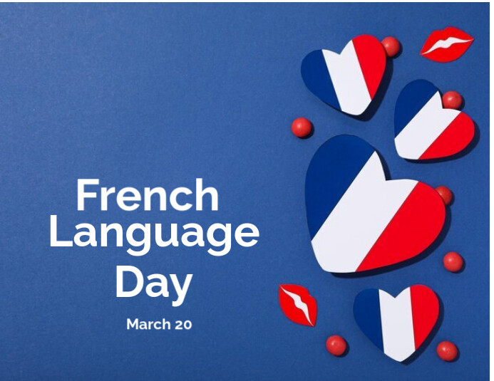 Blue Joyful French Language Day Flyer (us Letter) Template | PosterMyWall