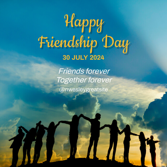 Copy of Blue Joyful Friendship Day Instagram Post | PosterMyWall