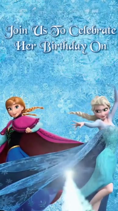 Copy of Blue Joyful Frozen Theme Birthday Party Invit | PosterMyWall