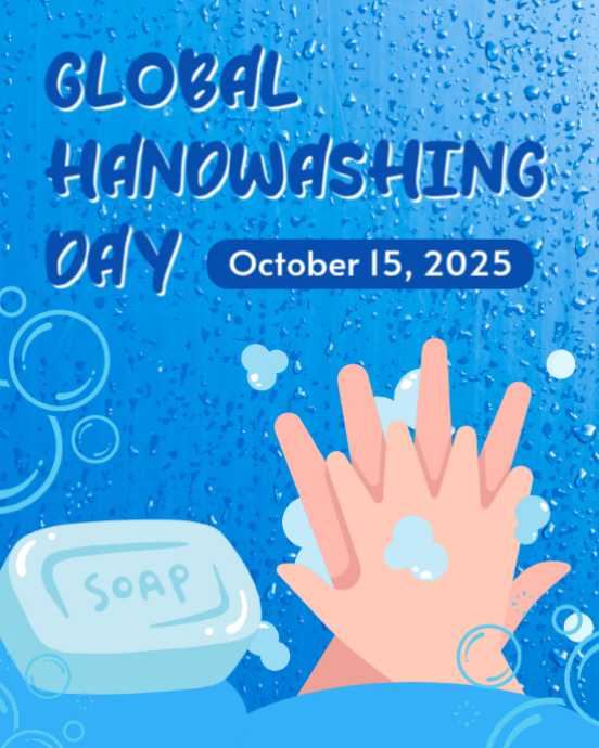Plantilla de Blue Joyful Global Handwashing Day 2025 – Clean Hands ...
