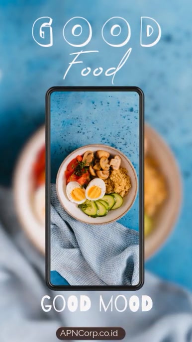 Copy of Blue Joyful Good Food Instagram Story | PosterMyWall