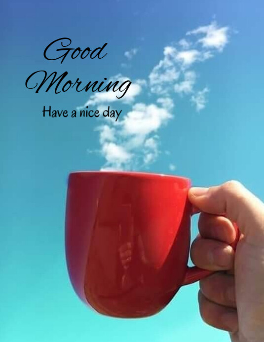 Blue Joyful Good Morning Flyer (us Letter) Template | PosterMyWall