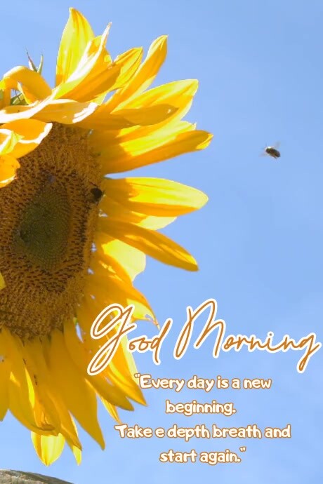 Modèle Blue Joyful Good Morning Poster | PosterMyWall