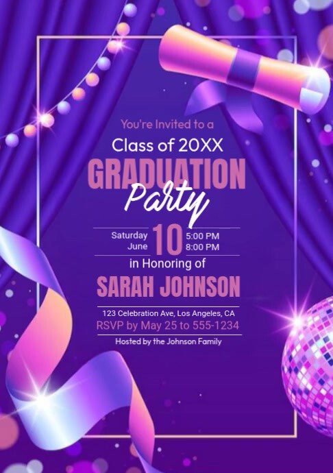 Copy of Blue Joyful Graduation A4 | PosterMyWall