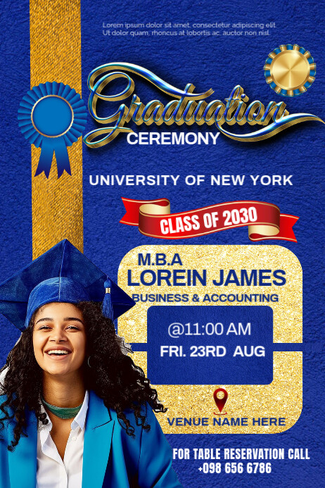 Copy of Blue Joyful Graduation Poster | PosterMyWall