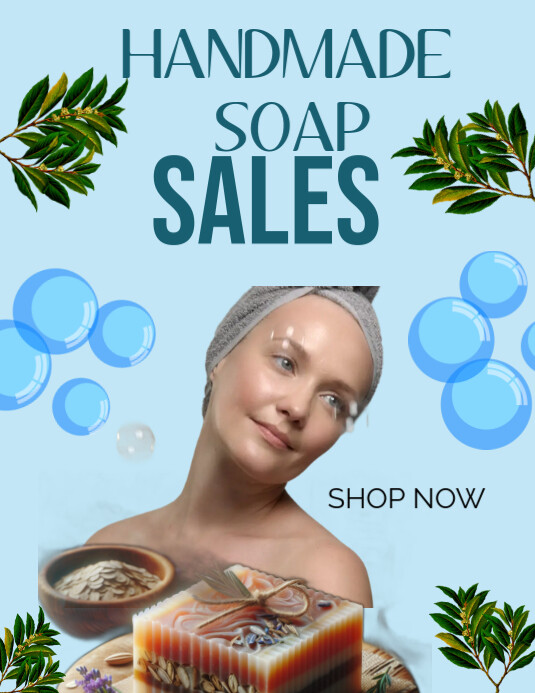 Copy of Blue Joyful Handmade Soap Sale Flyer (us Letter) | PosterMyWall