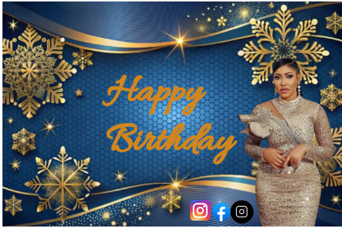 Blue Joyful Happy Birthday Label Template | PosterMyWall