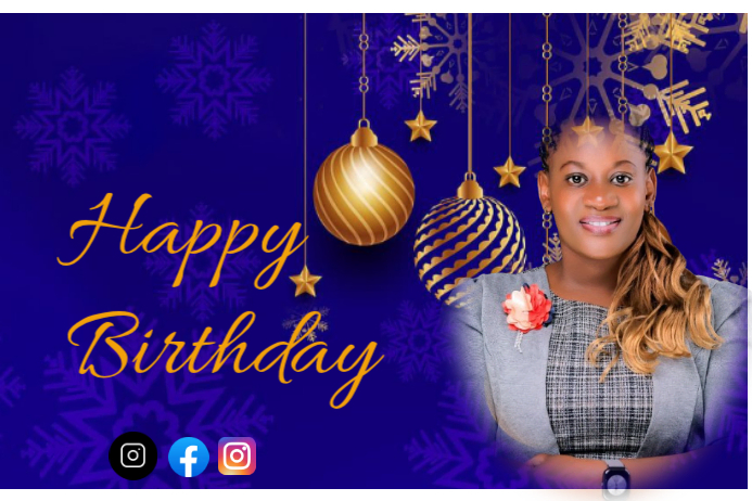 Blue Joyful Happy Birthday Label Template | PosterMyWall