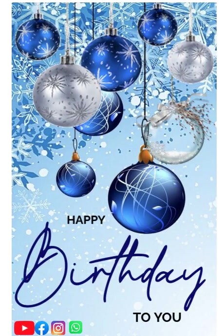 Blue Joyful Happy Birthday Poster Template | PosterMyWall