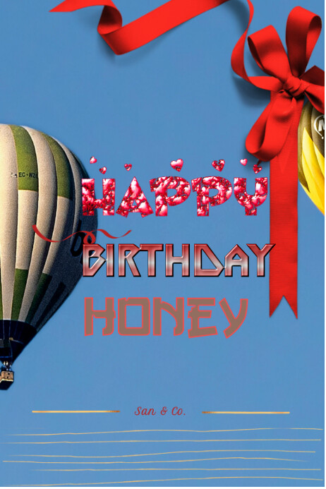 Blue Joyful Happy Birthday Poster Template | PosterMyWall