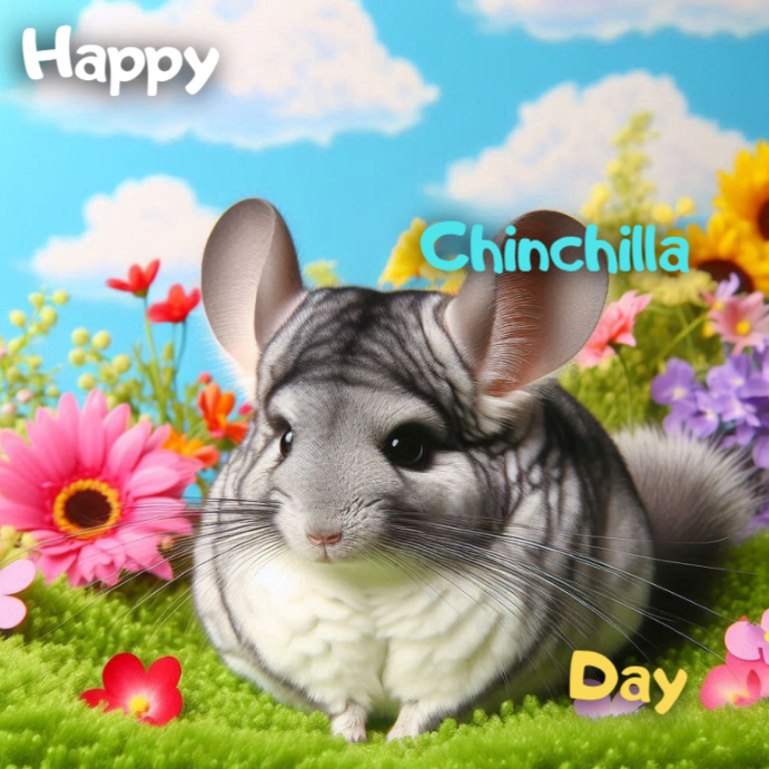 Copy of Blue Joyful Happy Chinchilla Days Instagram Post | PosterMyWall