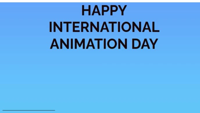 Blue Joyful Happy International Animation Day Youtube Thumbnail ...