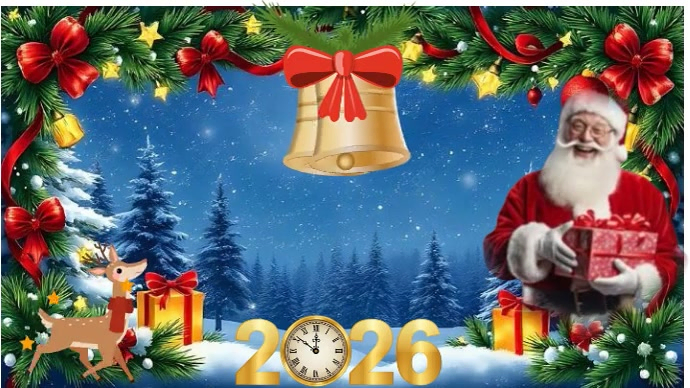 Blue Joyful Happy New Year Youtube Thumbnail Template | PosterMyWall