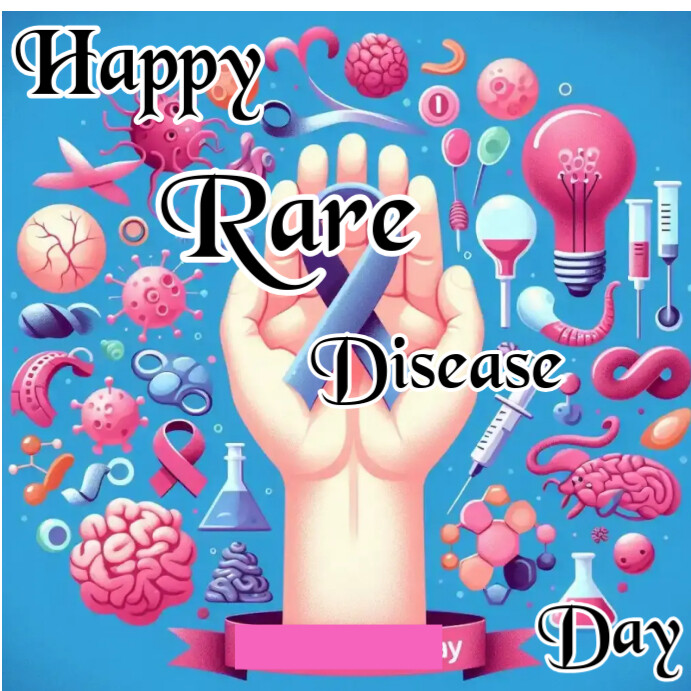 Blue Joyful Happy Rare Disease Day Instagram Post Template | PosterMyWall