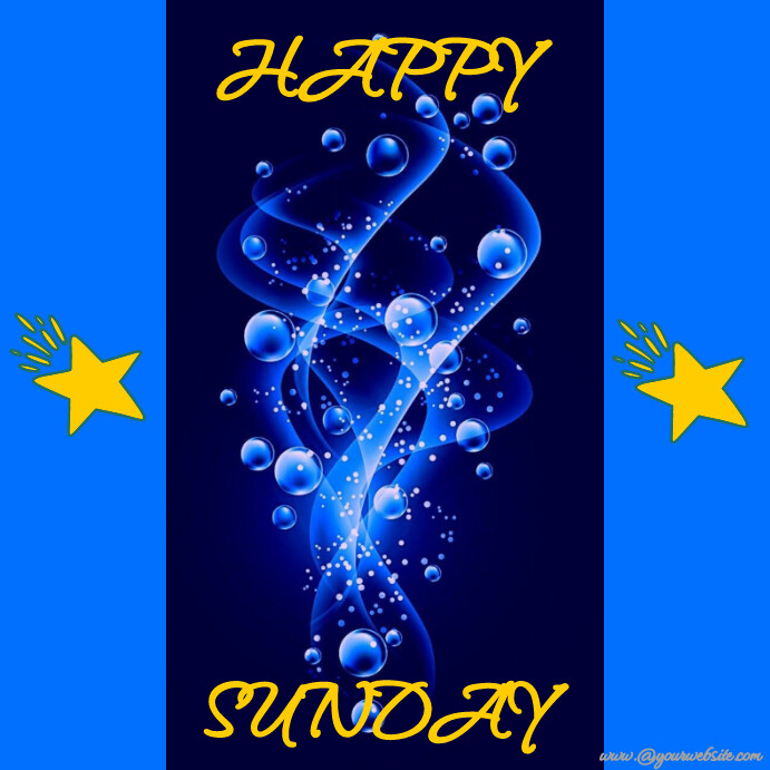 Blue Joyful Happy Sunday Instagram Post Templat | PosterMyWall