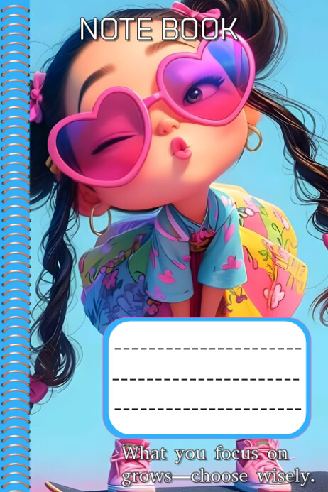 Blue Joyful Hardcover Notebook Journal Kindle Paperback Poster Template ...
