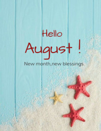 Hello August 2024 Poster Template | PosterMyWall