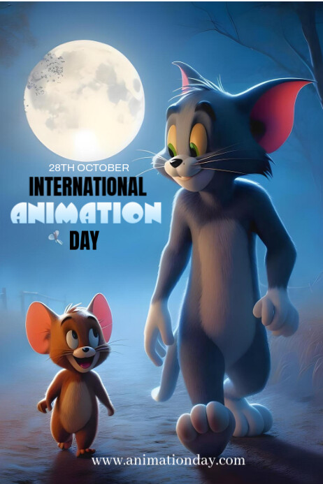 Blue Joyful International Animation Day Poster Template | PosterMyWall