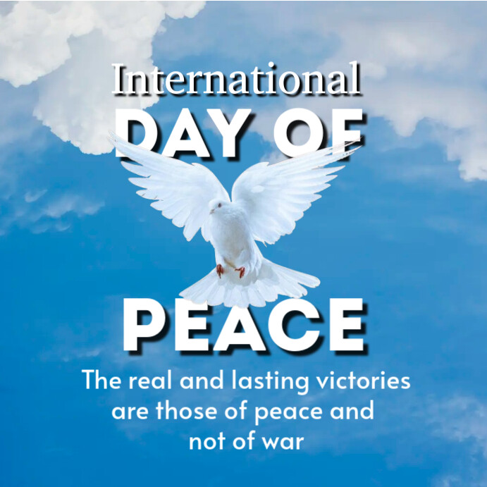 Blue Joyful International Day Of Peace Templa Template | PosterMyWall