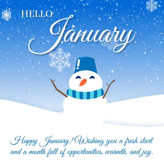 Copy of Blue Joyful January Wishes Instagram Post | PosterMyWall