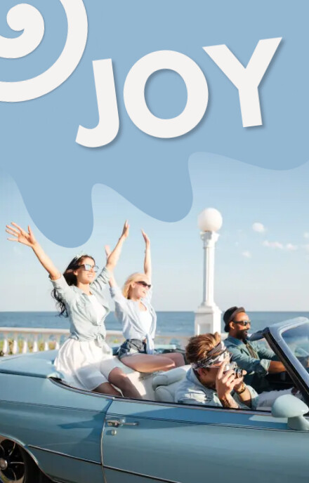 Blue Joyful Joy Wattpad Cover Template | PosterMyWall