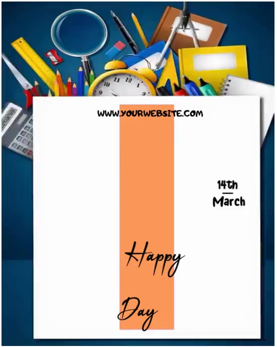 Blue Joyful Mathematics Day Instagram Portrait Video Template ...