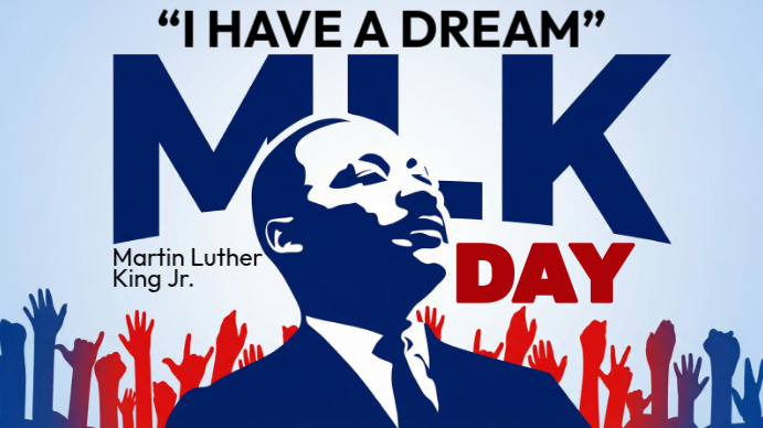 Copy of Blue Joyful Mlk Day Digital Display (16:9) | PosterMyWall