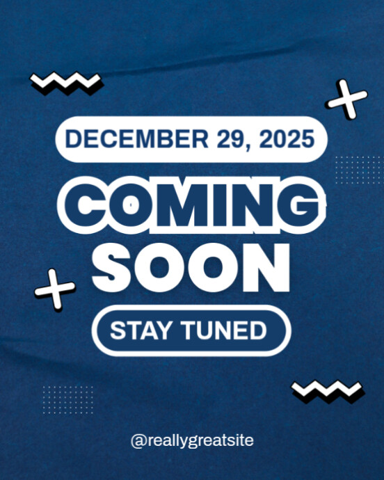 Blue Joyful Modern Coming Soon Poster | Business Launch Announcement ...