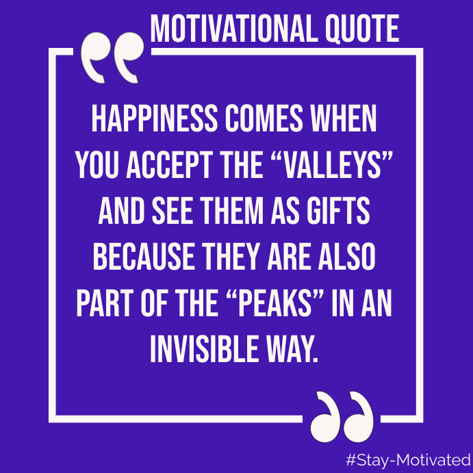Blue Joyful Motivational Quote About Happines Template | PosterMyWall