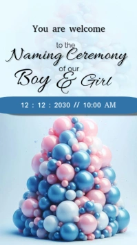20+ Free Naming Ceremony Digital Display (9:16) Templates | PosterMyWall