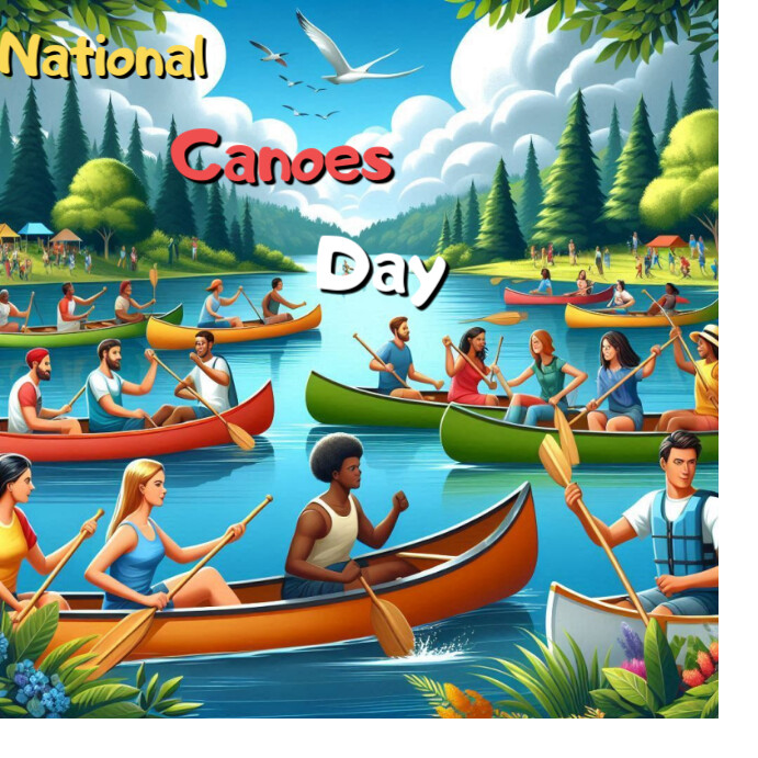 Copy of Blue Joyful National Canoe Day Instagram Post | PosterMyWall