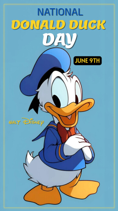 Copy of Blue Joyful National Donald Duck Day Instagram Story | PosterMyWall
