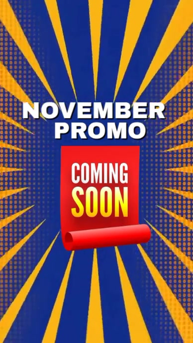 Blue Joyful November Promo Coming Soon Instagram Reel Template ...