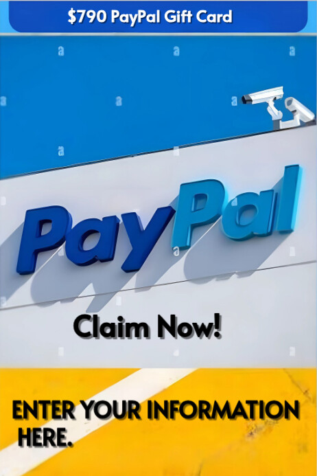 Blue Joyful Pay Pal Gift Card Flyer Poster Template | PosterMyWall