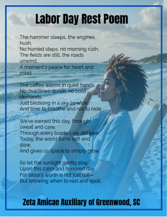 Copy of Blue Joyful Poem Flyer Flyer (us Letter) | PosterMyWall