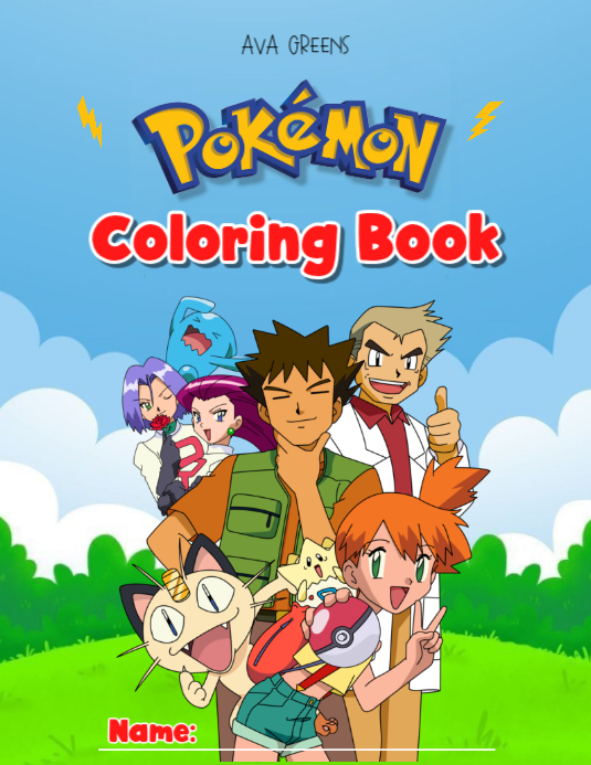 Pokemon Coloring Book Flyers Template | PosterMyWall