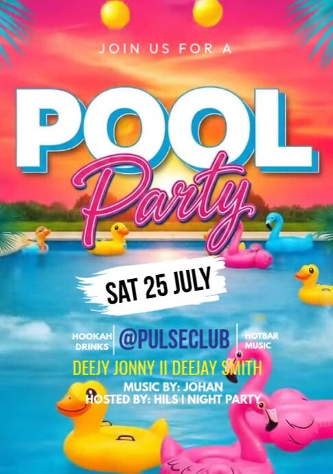 Blue Joyful Poll Party A4 Template | PosterMyWall