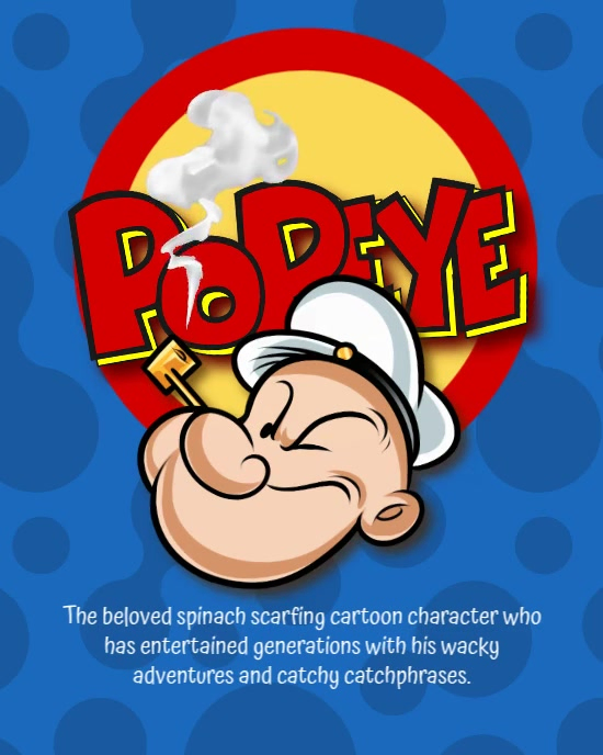 Blue Joyful Popeye Day Instagram Portrait Template | PosterMyWall