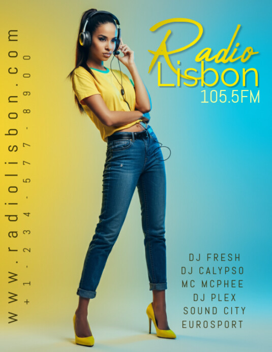 Copy of Blue Joyful Radio Fm Flyer (us Letter) | PosterMyWall