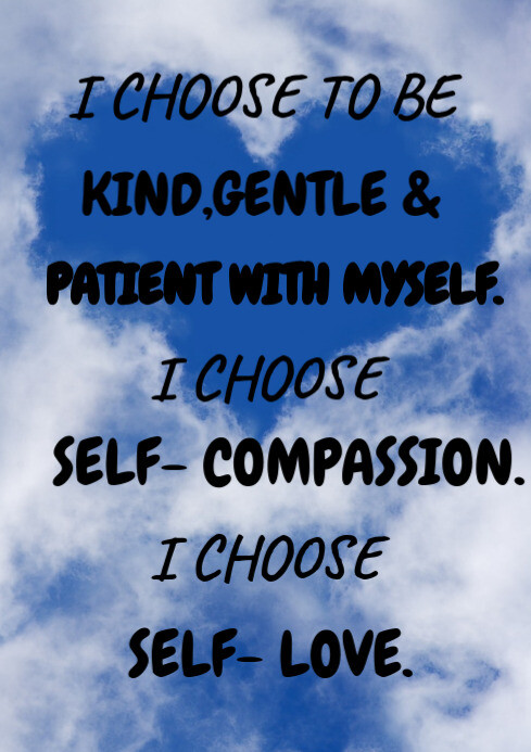 Blue Joyful Self Love Poster A4 Modelo | PosterMyWall