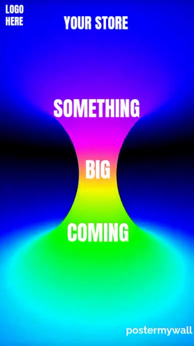Blue Joyful Something Big Coming – Color Flow Announcement Video ...